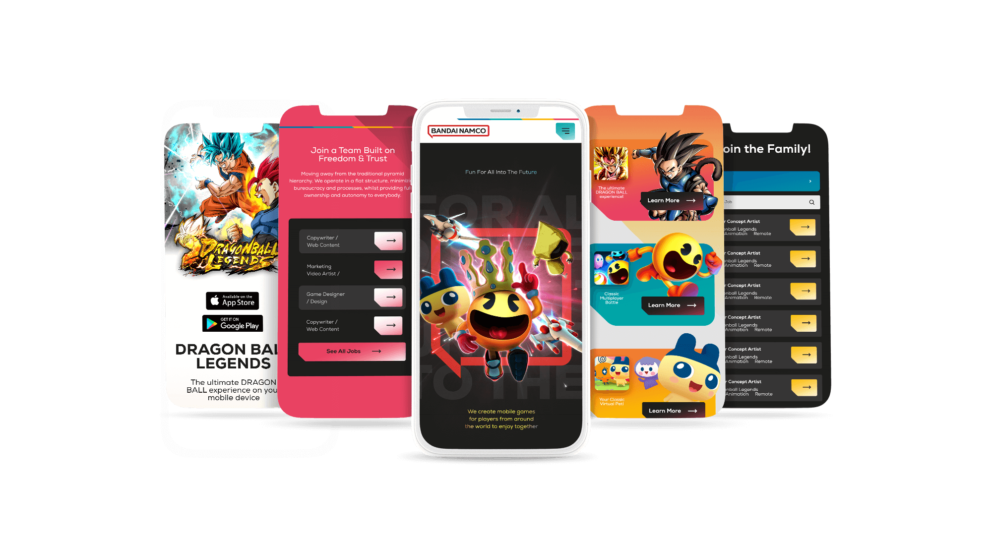 Bandai Namco Mobile Website | Fluid